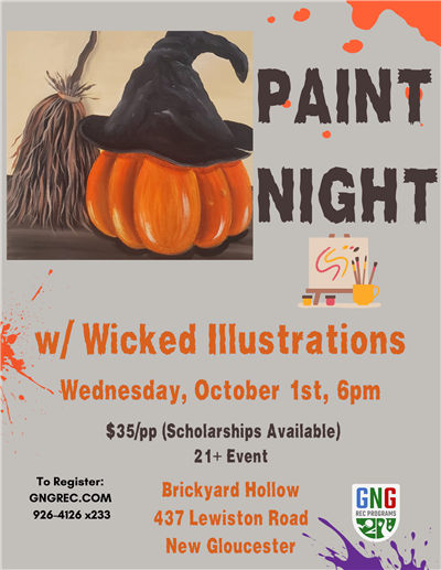 GNG Recreation: Paint Night w/ Wicked Illustrations (21+ Event)